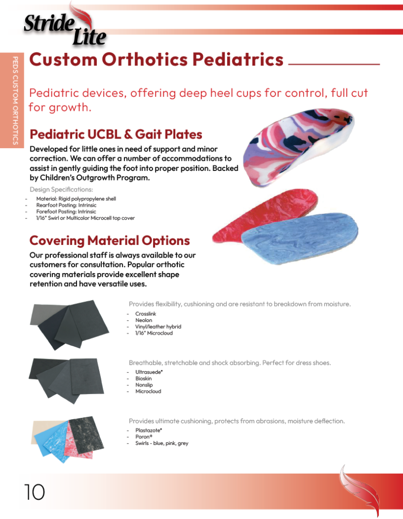 Peds Custom Orthotics – Stride Lite